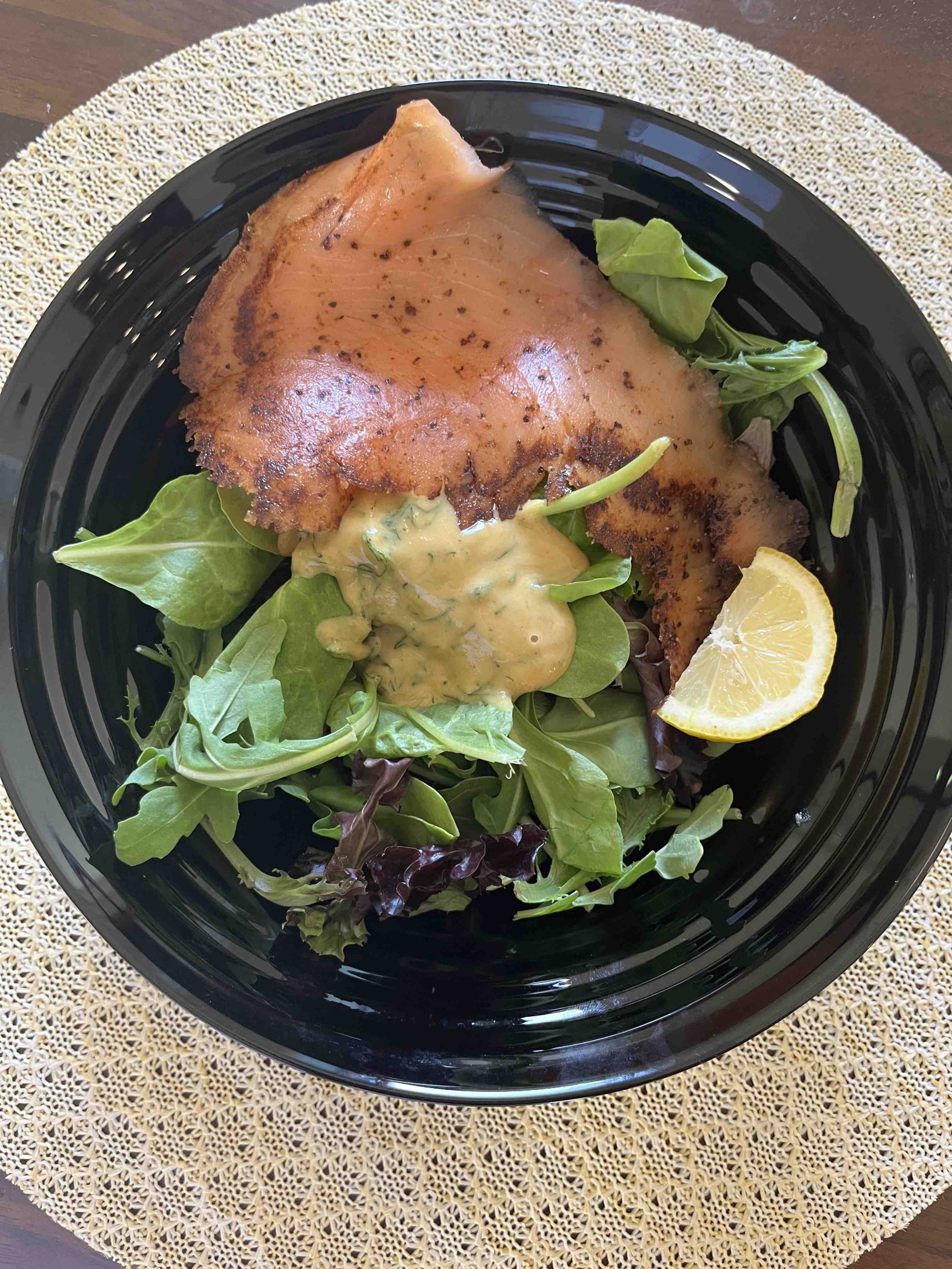 Easy 10 Minute Girl Dinner Recipe: IKEA Smoked Salmon Salad - ⌂ room salad